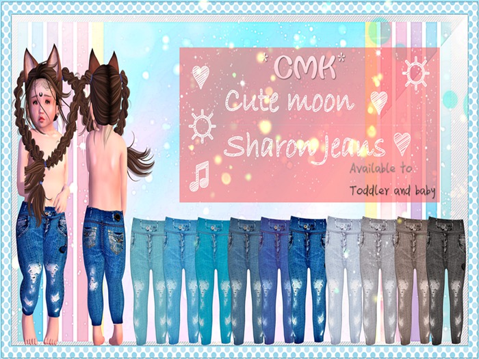 Second Life Marketplace - DEMO *CMK* Pants Sharon Jeans Blue alive ...