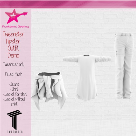Second Life Marketplace - *PD* Tweenster Hipster outfit DEMO