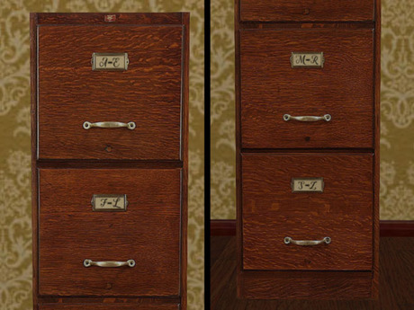Second Life Marketplace - RE Legal File Cabinet - Antique Office Decor