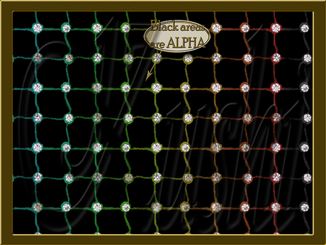 Second Life Marketplace - Fishnet With Crystals Alpha Textures