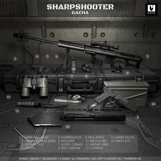 Second Life Marketplace - 2. :BAMSE: Sharpshooter - Sidearm [MODDED] RARE