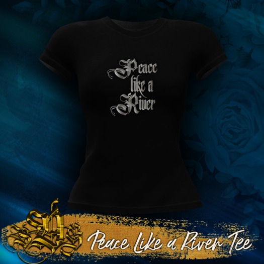 Second Life Marketplace - *SDG* Peace Like a River T-Shirt - Black