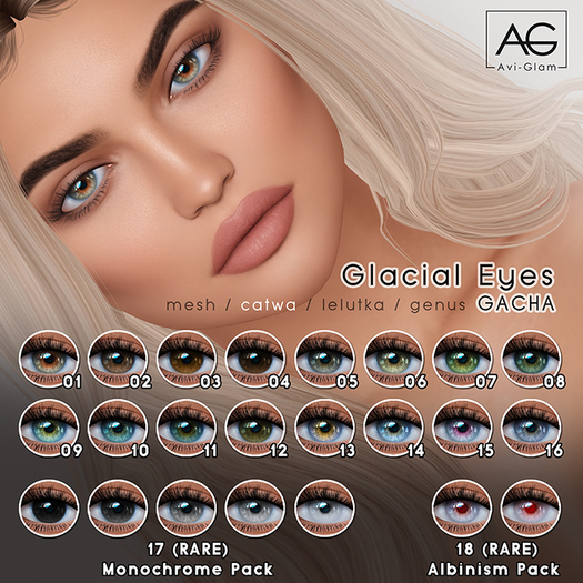 Second Life Marketplace - AG. Glacial Eyes Gacha - Catwa - 12