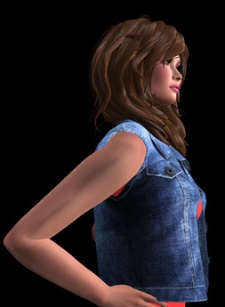 Second Life Marketplace - Denim Vest - Def Leppard Patch on Back - Maitreya