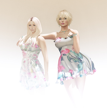 Second Life Marketplace - SAS - Charloe Blush & Orange Dress (MB&FM)