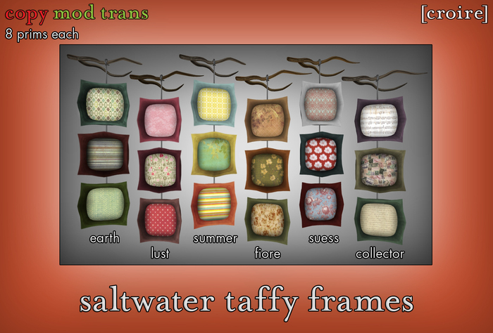 Second Life Marketplace - [croire] saltwater taffy frame (earth)