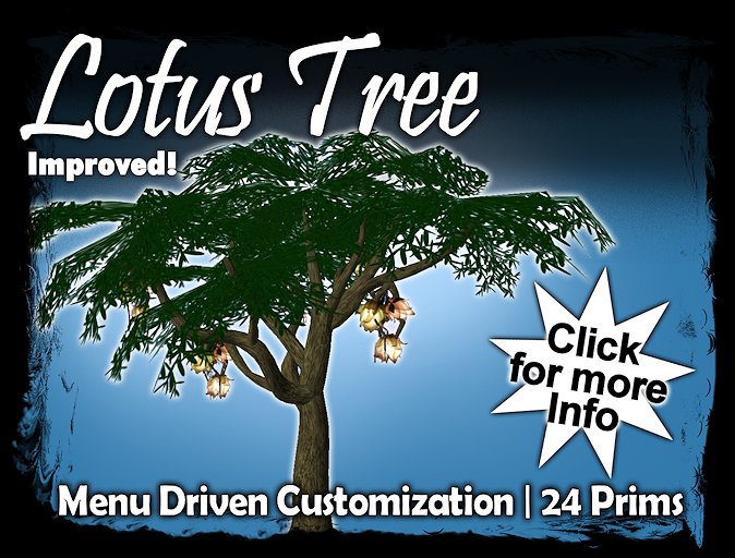 Second Life Marketplace - MG - Lotus Tree - Menu Controlled