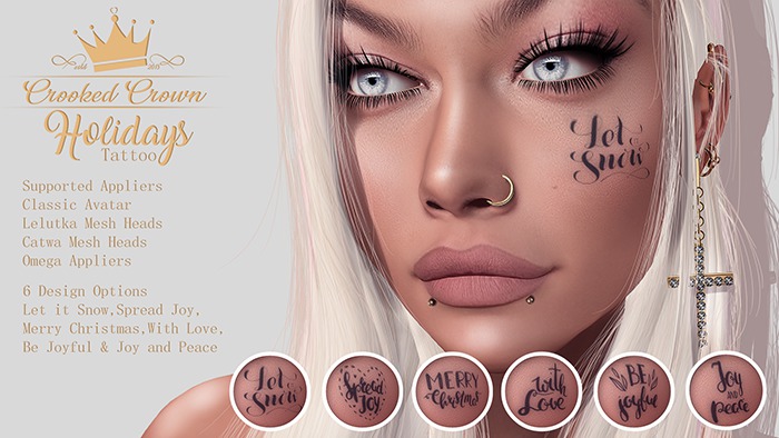 Second Life Marketplace - [CC] Holidays Tattoo [GROUP GIFT] - Classic ...