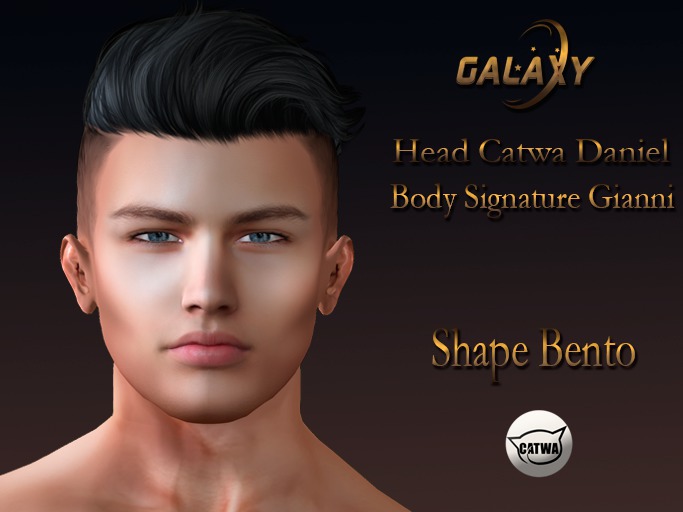 Second Life Marketplace - GALAXY -NICHOLAS - HEAD BENTO SHAPE CATWA DANIEL