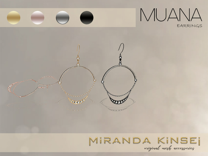 Second Life Marketplace - MIRANDA KINSEI - Muana Earring FAT PACK