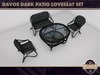 Second Life Marketplace - Davos Dark Patio Dark Table Set - PG Version