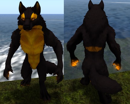 Second Life Marketplace - KZK Direwolf - Akhlut Magma Elemental skin v.1