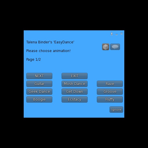 Second Life Marketplace - EasyDance V1.2 - Easy to use animation HUD ...