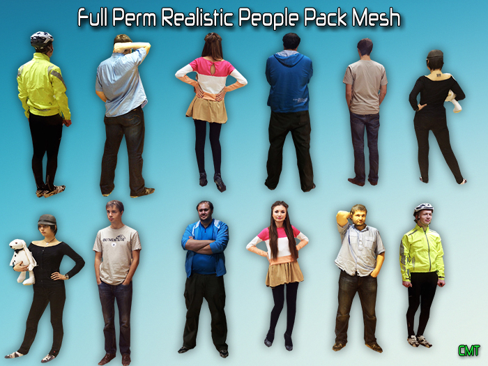 Second Life Marketplace - Full Perm Realistic People Pack Mesh