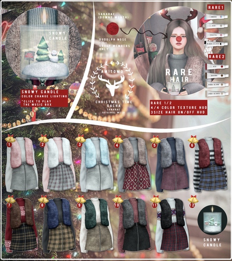 Second Life Marketplace Amitomo Christmas Time Gacha M 2 4191