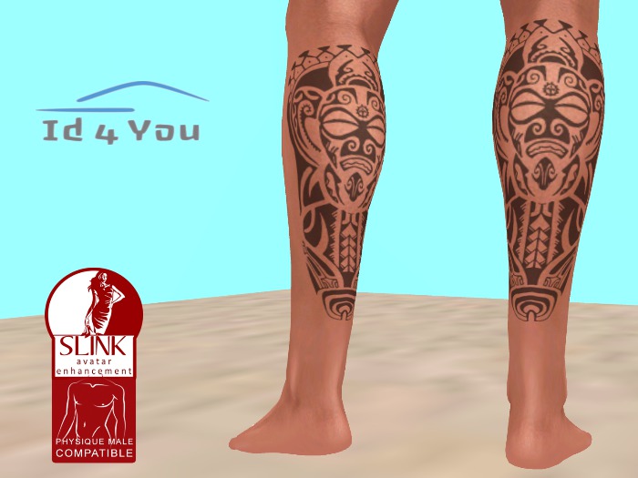 Second Life Marketplace - [Id4You] Tattoo Applier - Calf 39 (SLink)