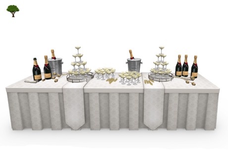 Second Life Marketplace - ~ xantes ~ Party Buffet Tables - Set (wear to ...