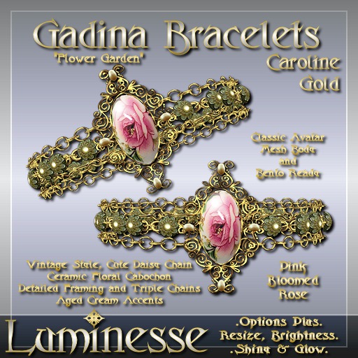 Second Life Marketplace - Luminesse Gadina Caroline Bracelets OP-Wear ...