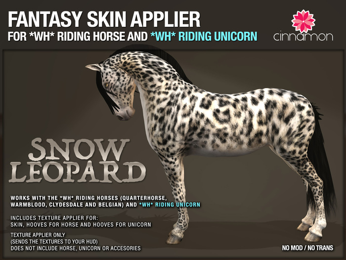 Second Life Marketplace - *CINNAMON* Fantasy skin applier- SNOW LEOPARD ...