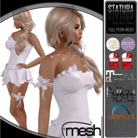 Second Life Marketplace Dress Camellia Full Perm 0514