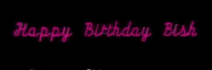 Second Life Marketplace - "Happy Birthday Bish" Neon sign