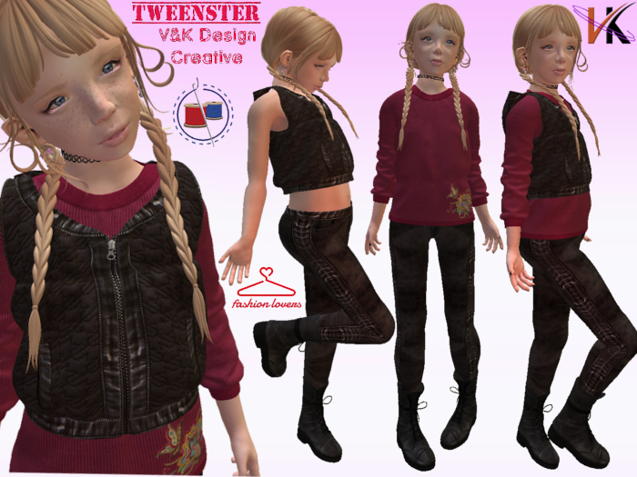 Second Life Marketplace - V&K Design Tweenster Alica cheeky Teen Outfit