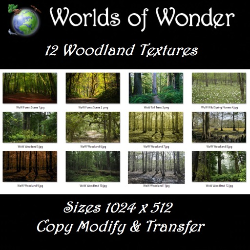 Second Life Marketplace - WoW Woodland Texture Pack v1 (Boxed)