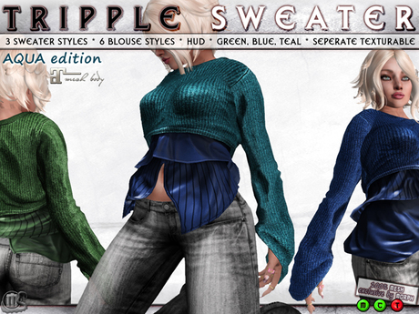 Second Life Marketplace - 0o Morph - Tripple Sweater (FATPACK) Maitreya