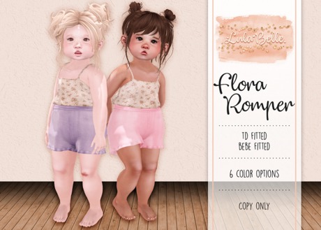 Second Life Marketplace - {Lula Belle} Flora Romper - Sky {Boxed}