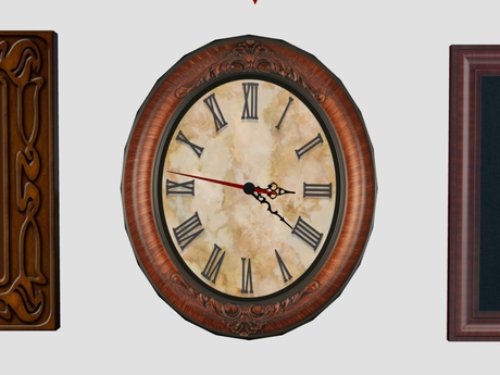 Second Life Marketplace - Clock wall vintage oval 1