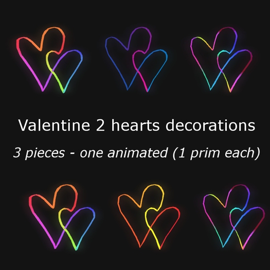 Second Life Marketplace - Valentine - 2 hearts decorations