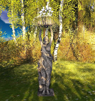 Second Life Marketplace - CJ Secret Garden Statue white Tulips ~ c + m