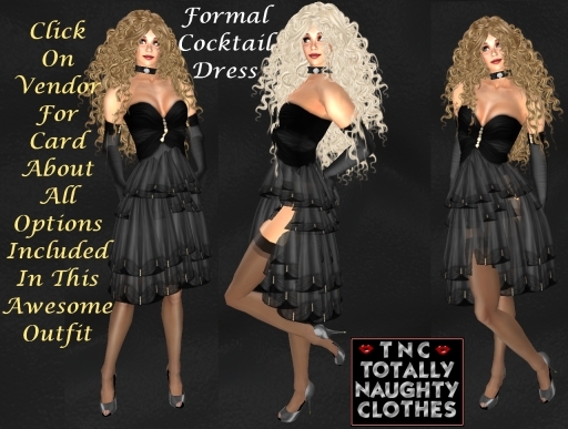 Second Life Marketplace - TNC Cocktail Dress Elegant Black