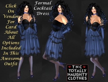 Second Life Marketplace - TNC Cocktail Dress Royal Blue