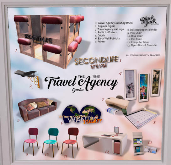 Second Life Marketplace - BJK * Travel Agency Printer
