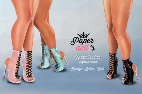 Second Life Marketplace - ..::PD::.. Laced booties Pellucid