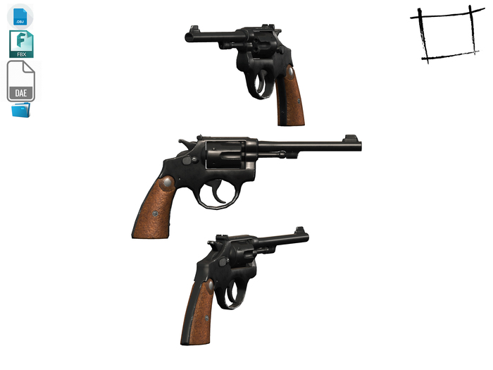 Second Life Marketplace - Dae Obj FBX Men's Sheriff Outfit Gun
