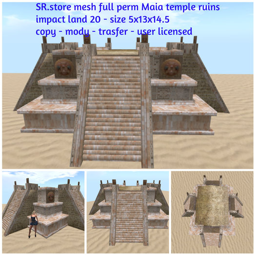 Second Life Marketplace - SR.store mesh full perm Maia temple ruins