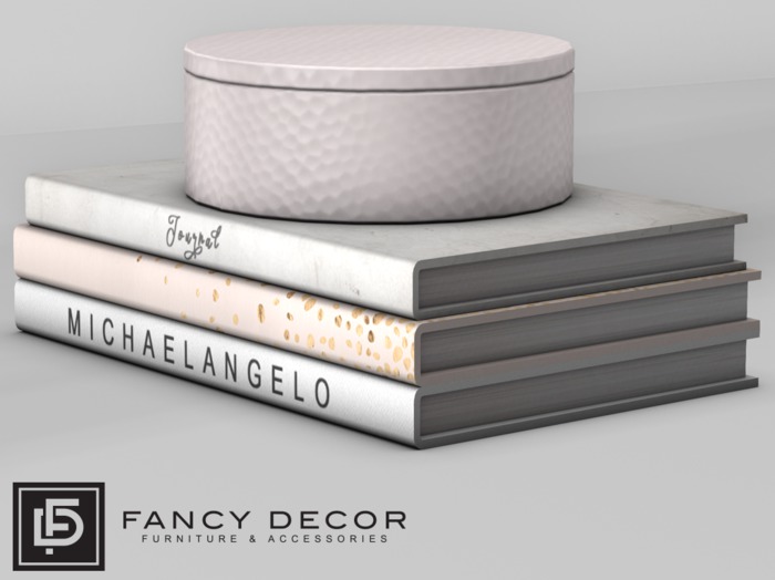 Second Life Marketplace - Fancy Decor: Prescott Book Stack with Box