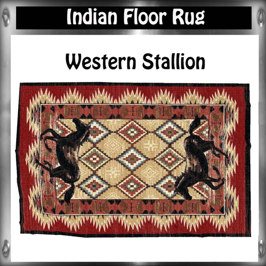 Second Life Marketplace - Western Stallion Indian Floor Rug
