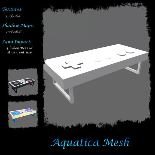 Second Life Marketplace - Aquatica Mesh - AM024168 Retro Controller Table