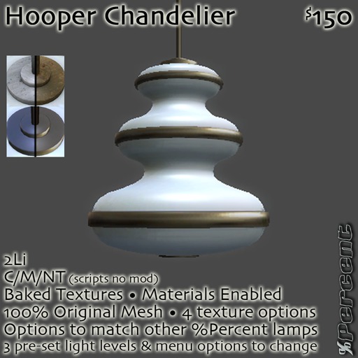 Second Life Marketplace - % Hooper Chandelier *MESH*
