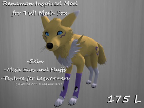 Second Life Marketplace - Renamon Inpsired Mod for TWI Mesh Fox