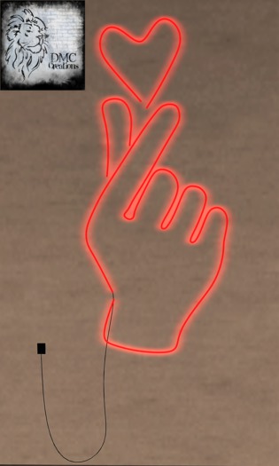 Second Life Marketplace - Neon Heart Hand Full Perm Mesh