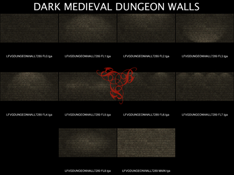 Second Life Marketplace - DATS Dungeon Wall Texture Pack, Dark Mossy ...