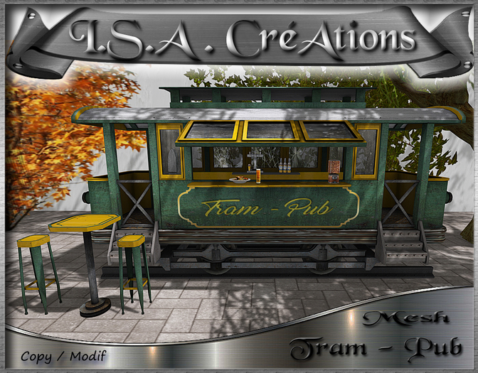 Second Life Marketplace - Tram - Pub * Mesh * BOX