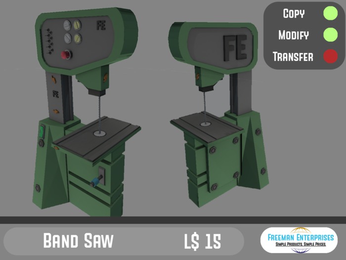 Second Life Marketplace - Freeman Enterprises : Band Saw Prop