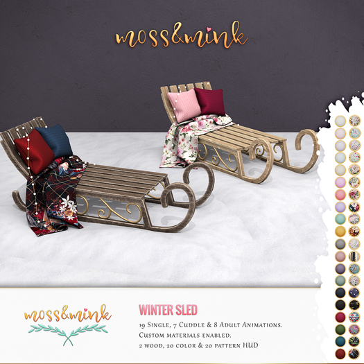 Second Life Marketplace - {moss&mink} Winter Dream Sled (PG)