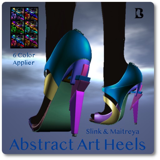 Second Life Marketplace - Blackburns Abstract Art Heels 6 Applier ...