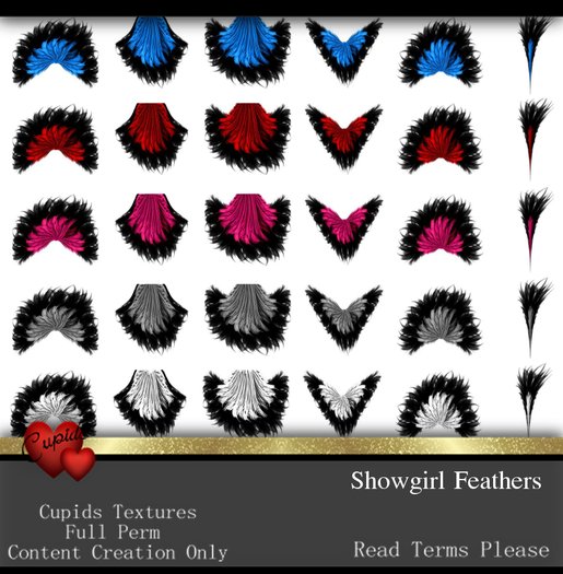 Second Life Marketplace - 30 Show Girl Feather Alpha Textures